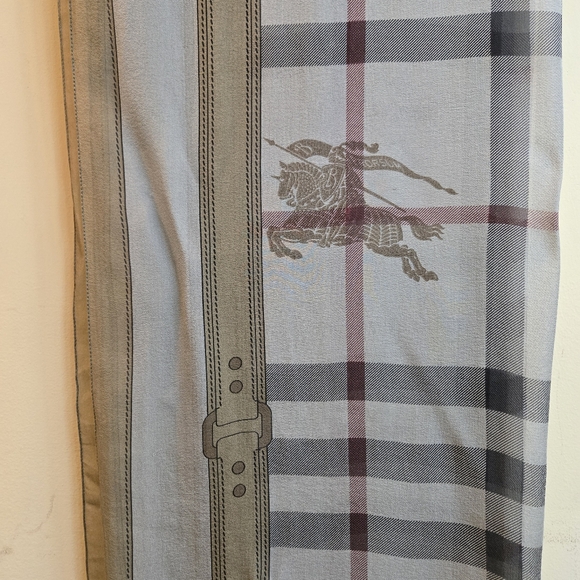 Burberry | Accessories | Burberry Haymarket Logo Check Plaid Silk Scarf ...